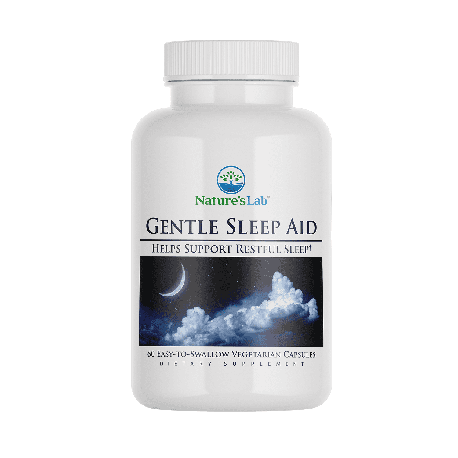 Nature's Lab Gentle Sleep Aid 60ct with Melatonin GABA L-Theanine ...