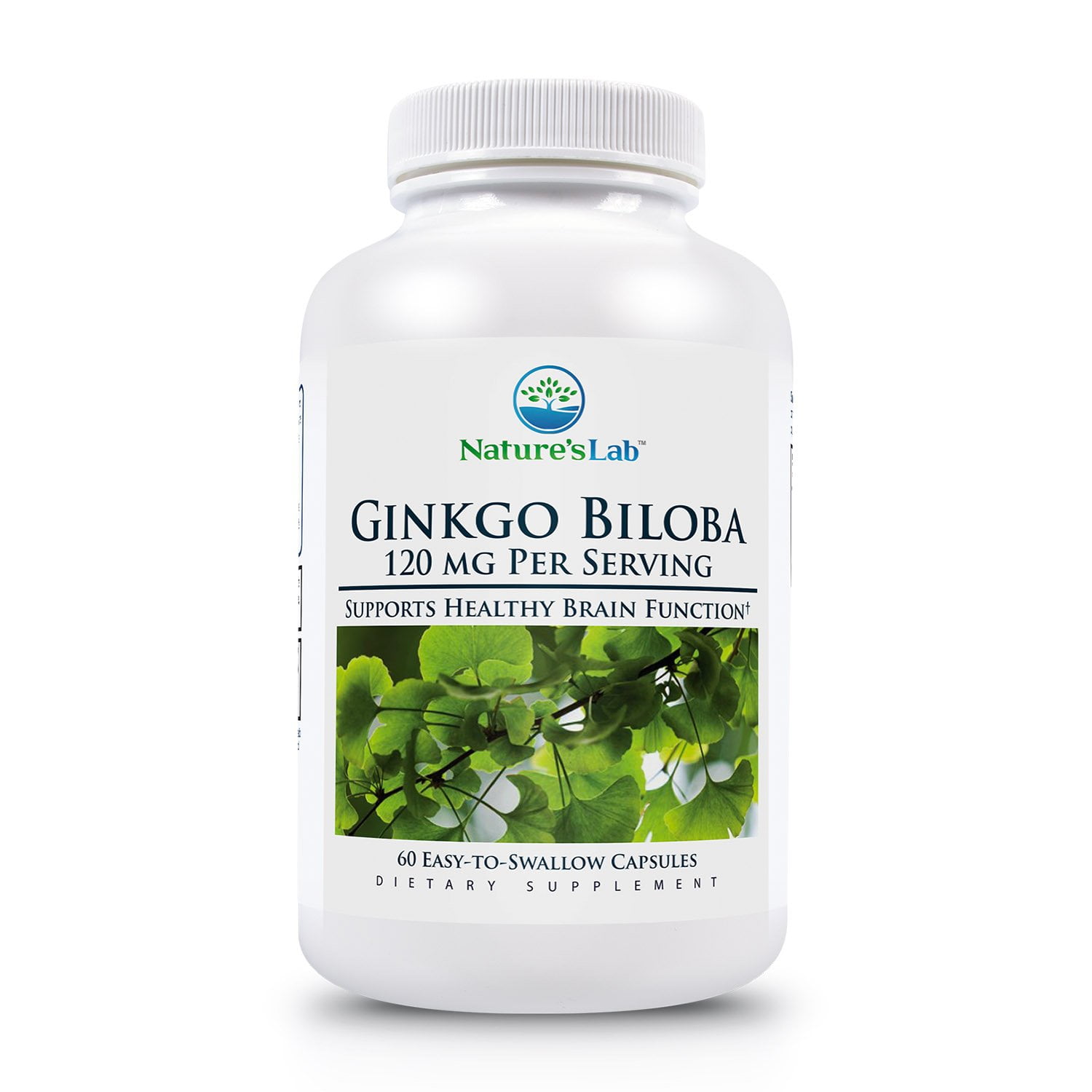 Nature's Lab Ginkgo Biloba 120mg - 60 capsules (2 Month Supply ...
