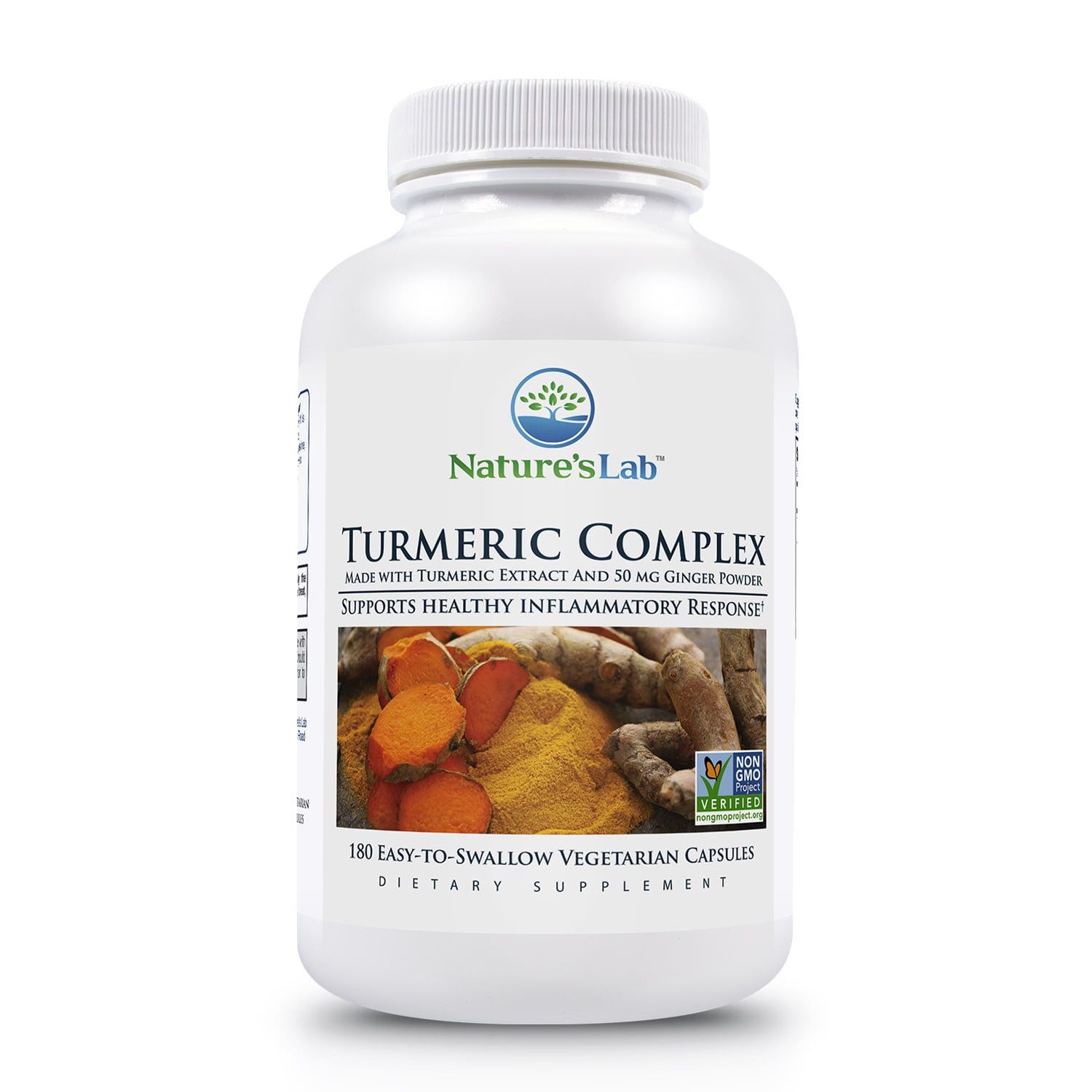 Nature's Lab Turmeric Complex - 180 Capsules - Promotes Cardiovascular ...