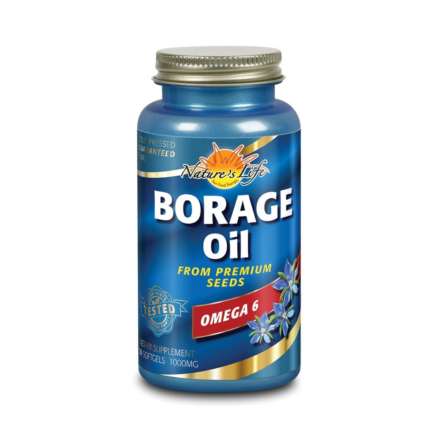 Nature's Life Borage Oil, Softgel (Btl-Plastic) | 1300mg 30ct - Walmart.com