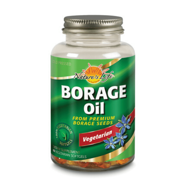 Nature's Life Borage Oil Vegetarian, Vegan Softgel (Btl-Plastic) 1000mg ...