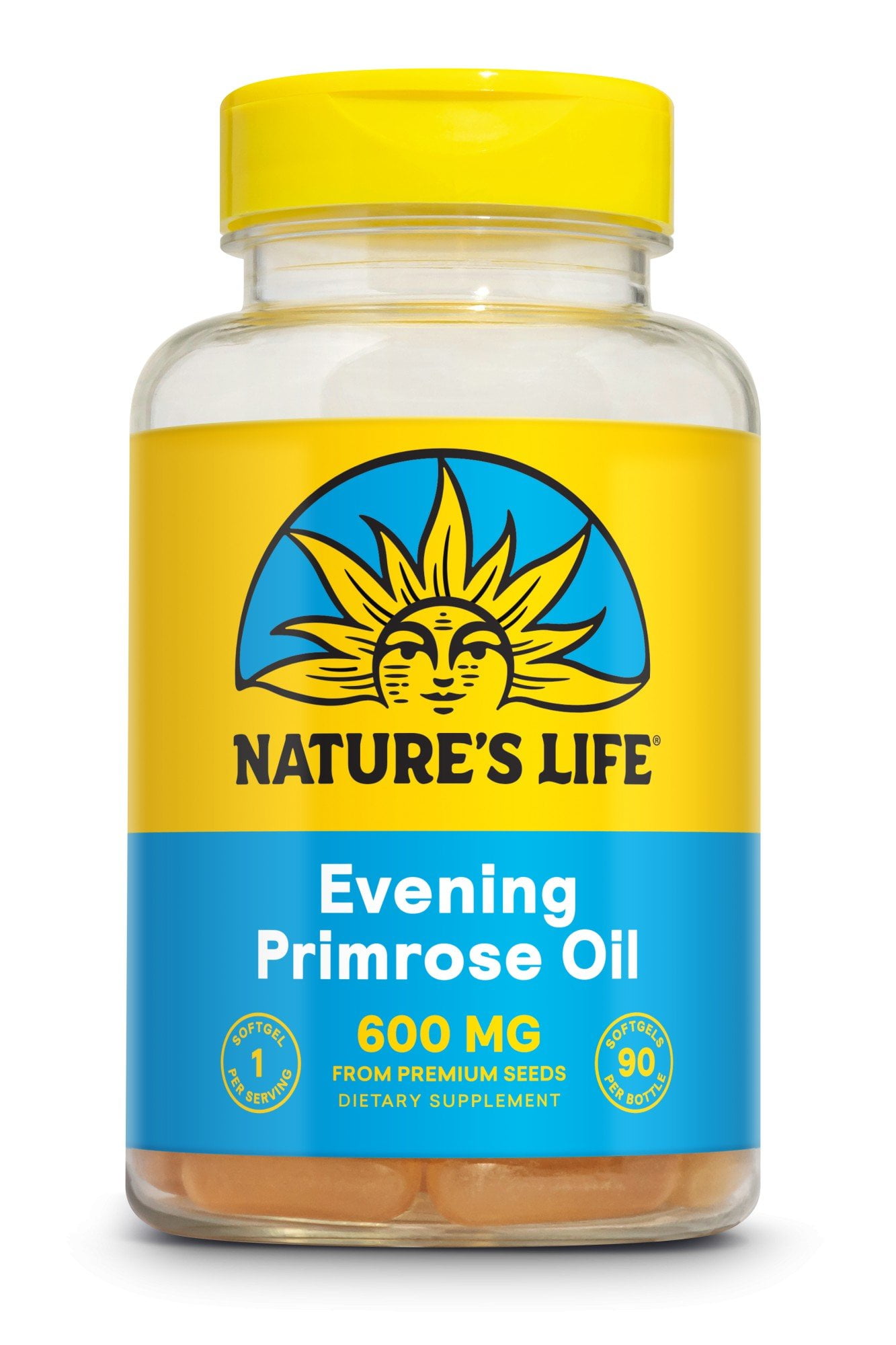 Nature's Life Evening Primrose Oil, Vegetarian | PMS & Menopause ...