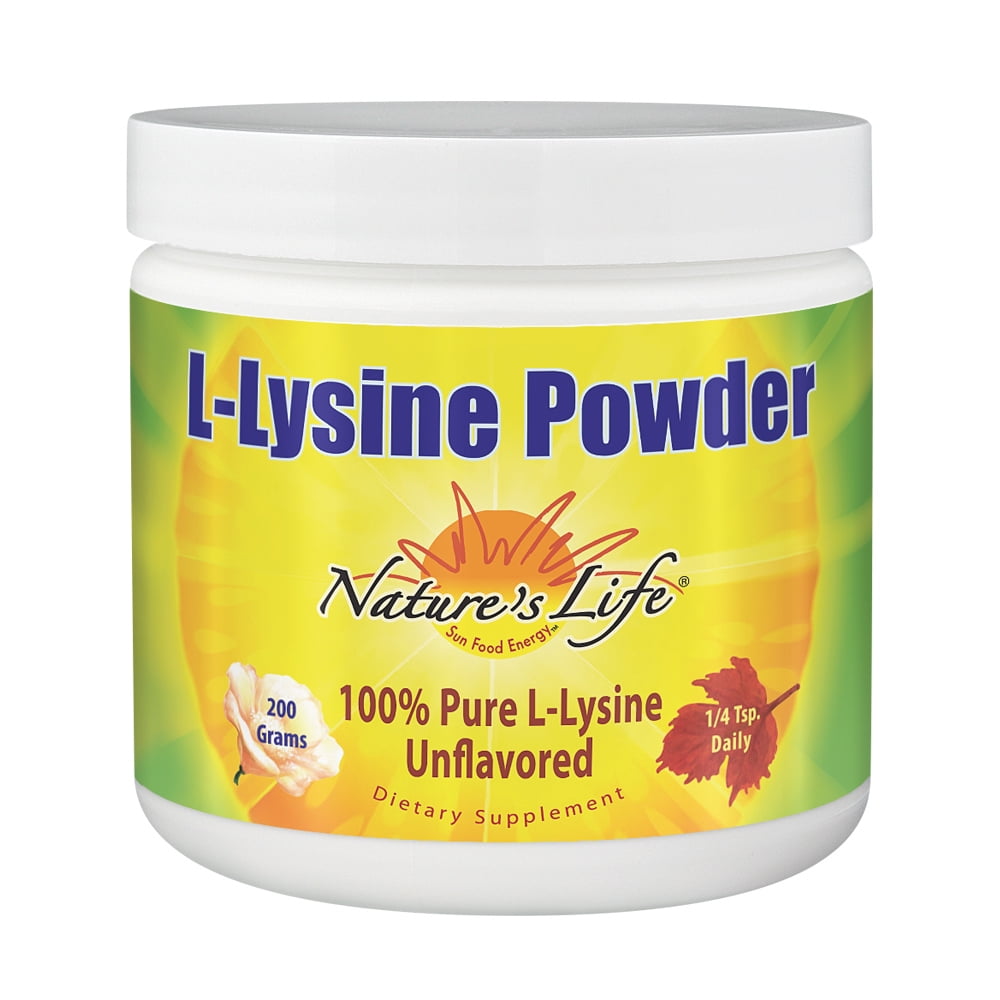 Nature's Life L-Lysine Powder, 460 Servings, 100% Pure Natural ...