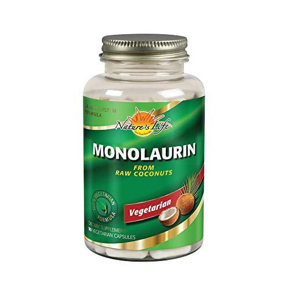 Nature's Life Monolaurin Capsules 990 mg Vegetarian, 90 Count, 6 Pack ...
