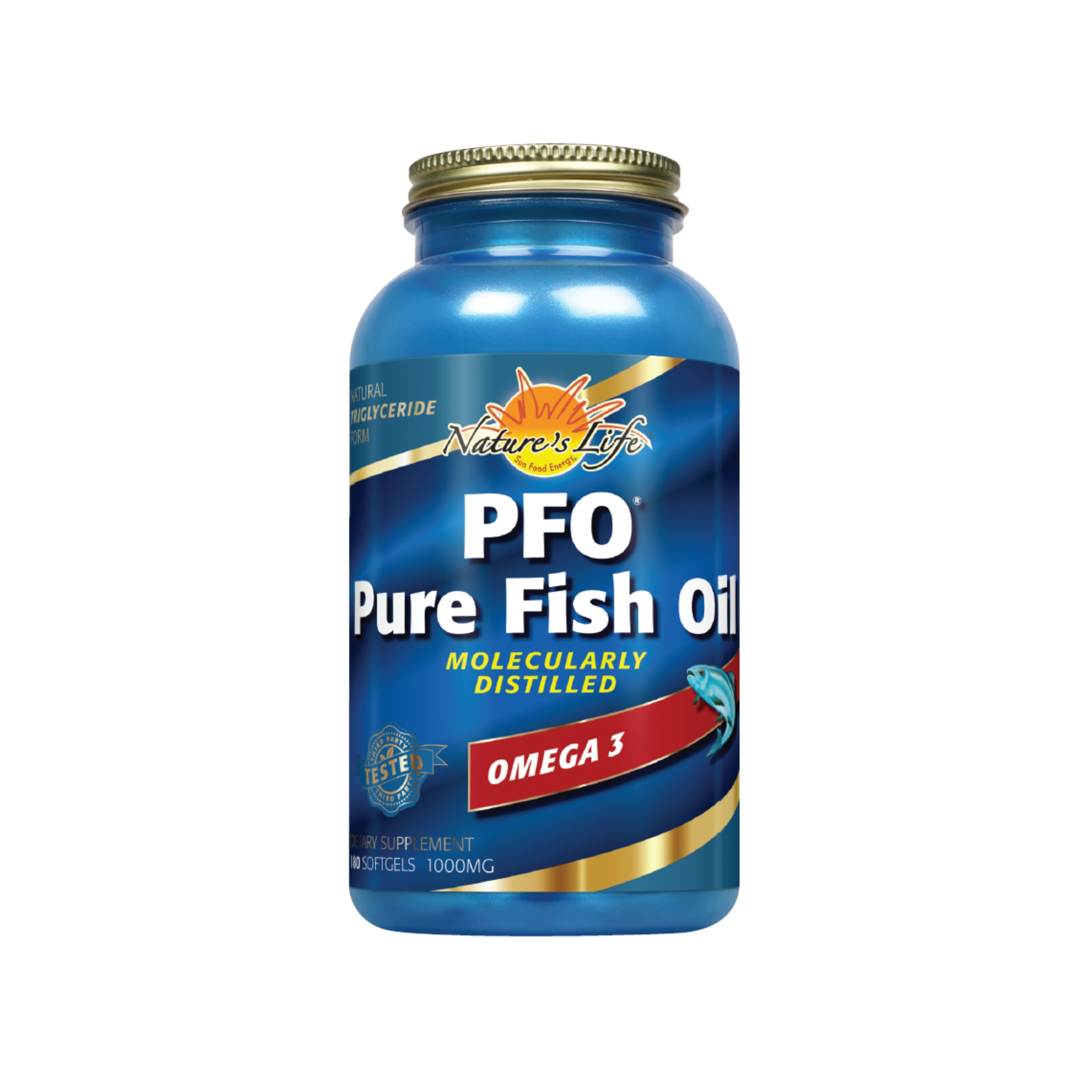 Nature's Life Pure Fish Oil, Fish Softgel, Orange (Btl-Plastic) 1000mg ...