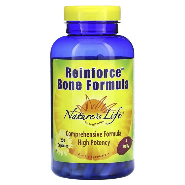 Nature's Life Reinforce Bone Formula, Calcium Health Support Supplement ...