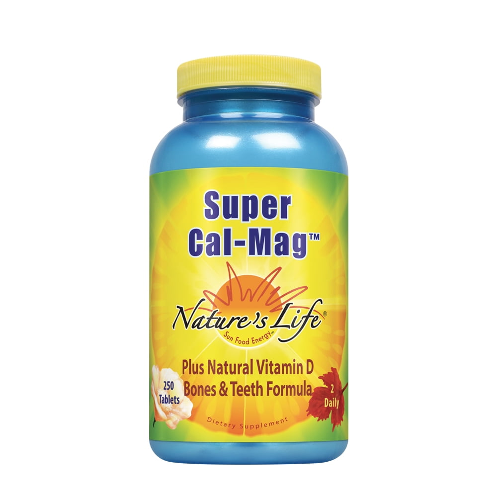 Nature's Life Super Cal Mag | 1000mg of Calcium & 500mg of Magnesium ...