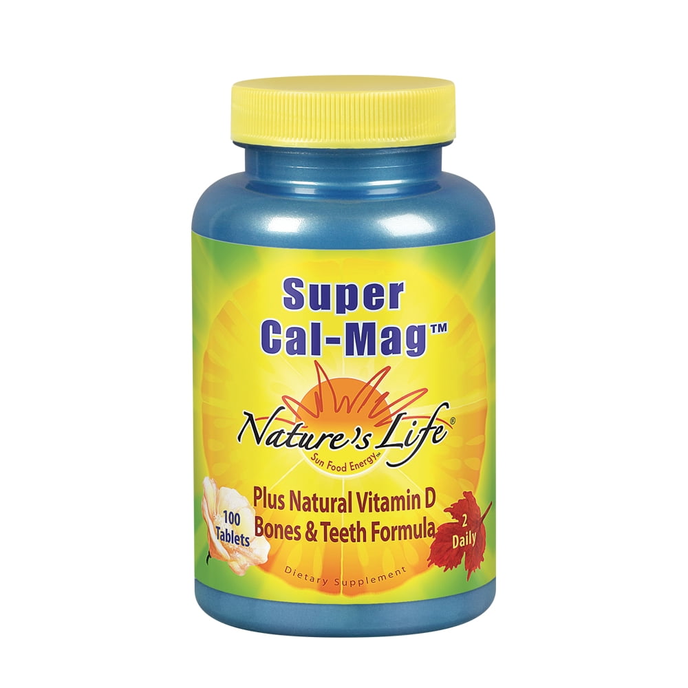 Nature's Life Super Cal Mag | 1000mg of Calcium & 500mg of Magnesium ...