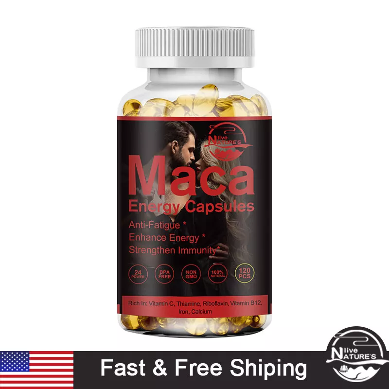 Nature's Live Maca Root Capsules for Energy Non-GMO 120 Vegan Capsules - Walmart.com
