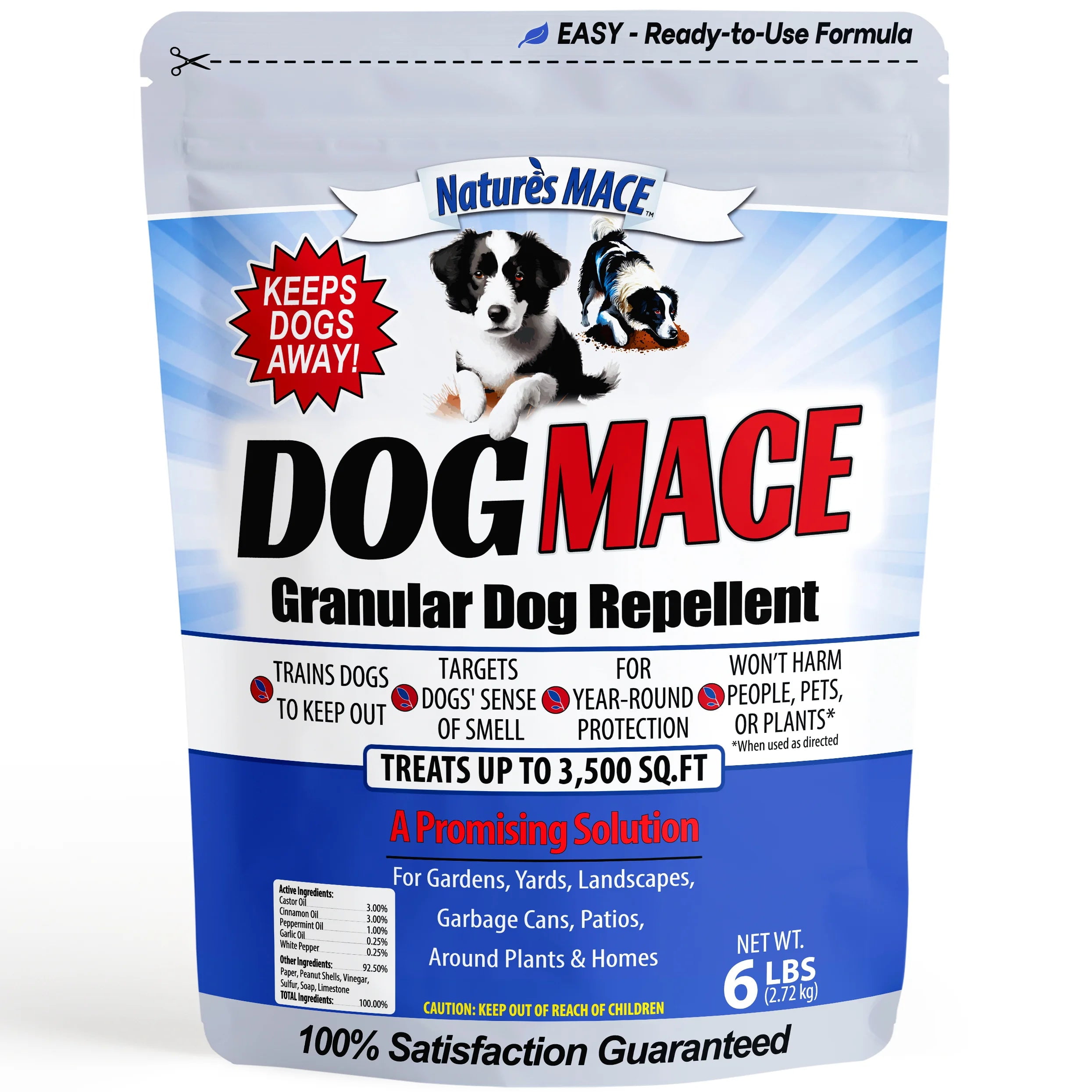 Nature's MACE Dog MACE Granular Repellent, 6 lb, Humane Dog Deterrent ...