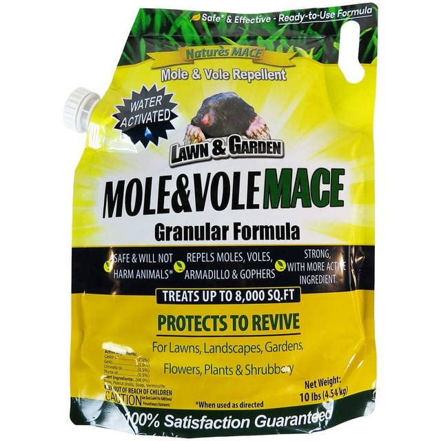 NATURE'S MACE Mole & Vole Repellent Granular, 10lb - Walmart.com