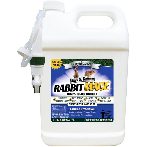 Nature's MACE Rabbit Spray 1 Gallon Treats 5,600 sq.ft Repellent ...