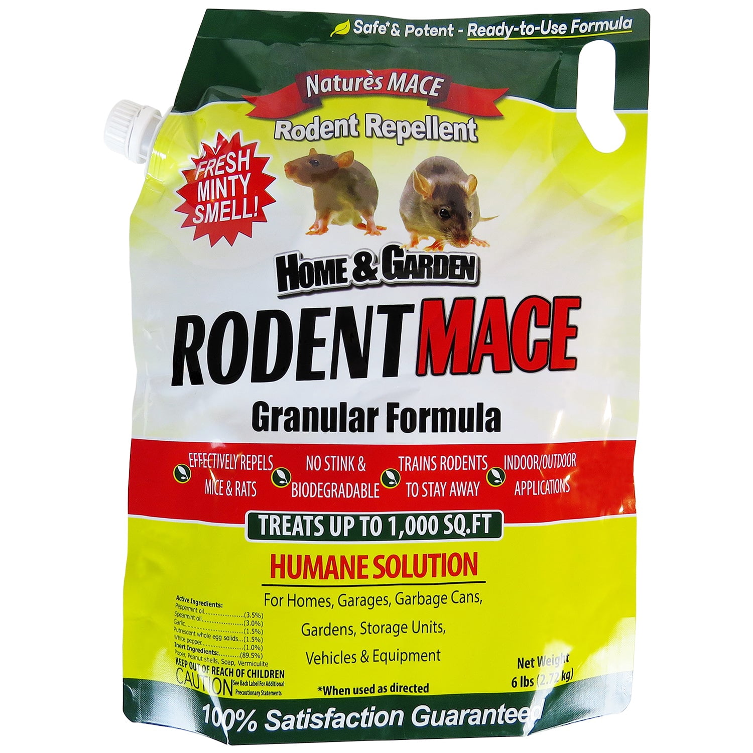 Nature's MACE Rodent Repellent | 6lb. Granular Bag, Mouse Repellent ...