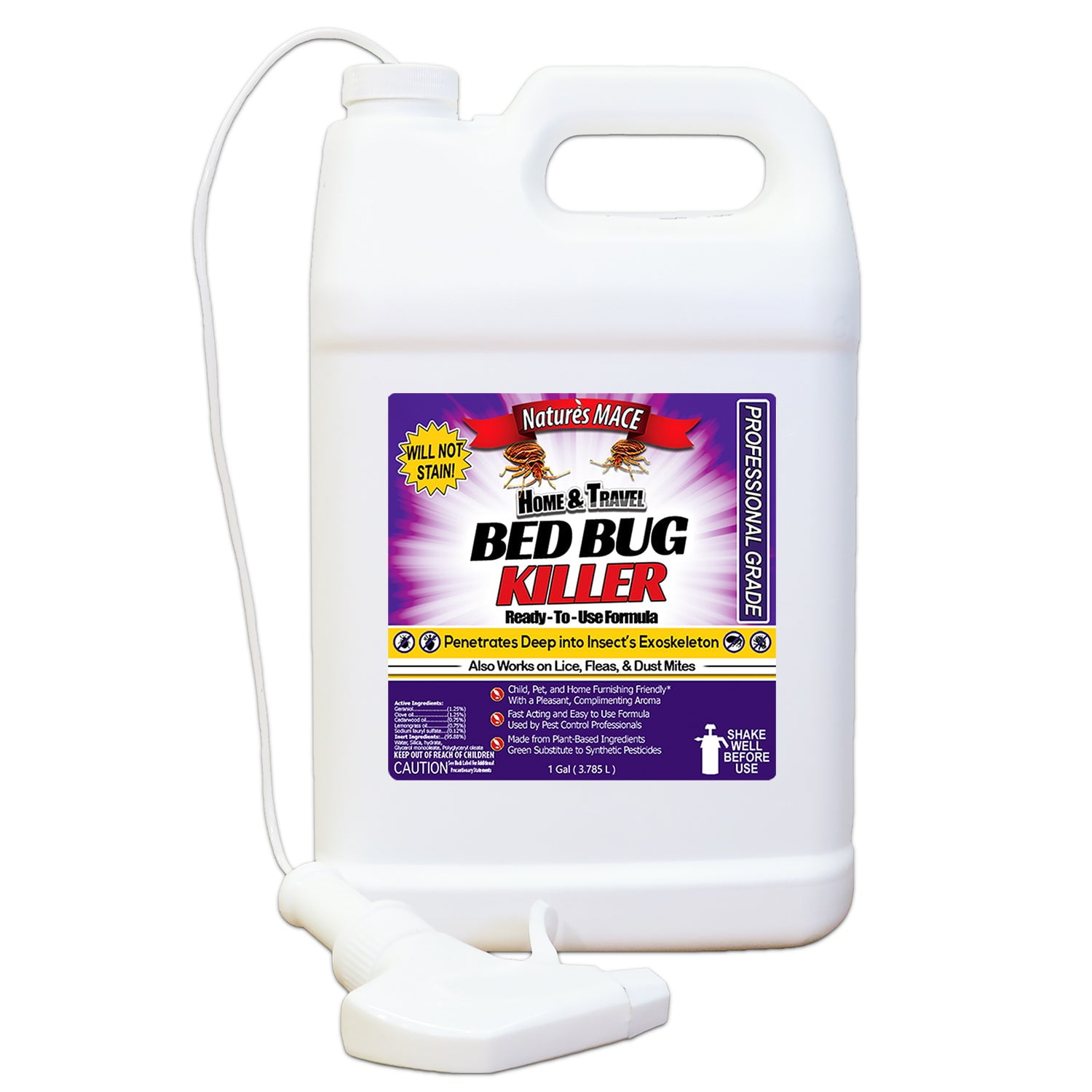 Nature's Mace Home Safe Bed Bug Killer, Pet Friendly, Kills Eggs ...