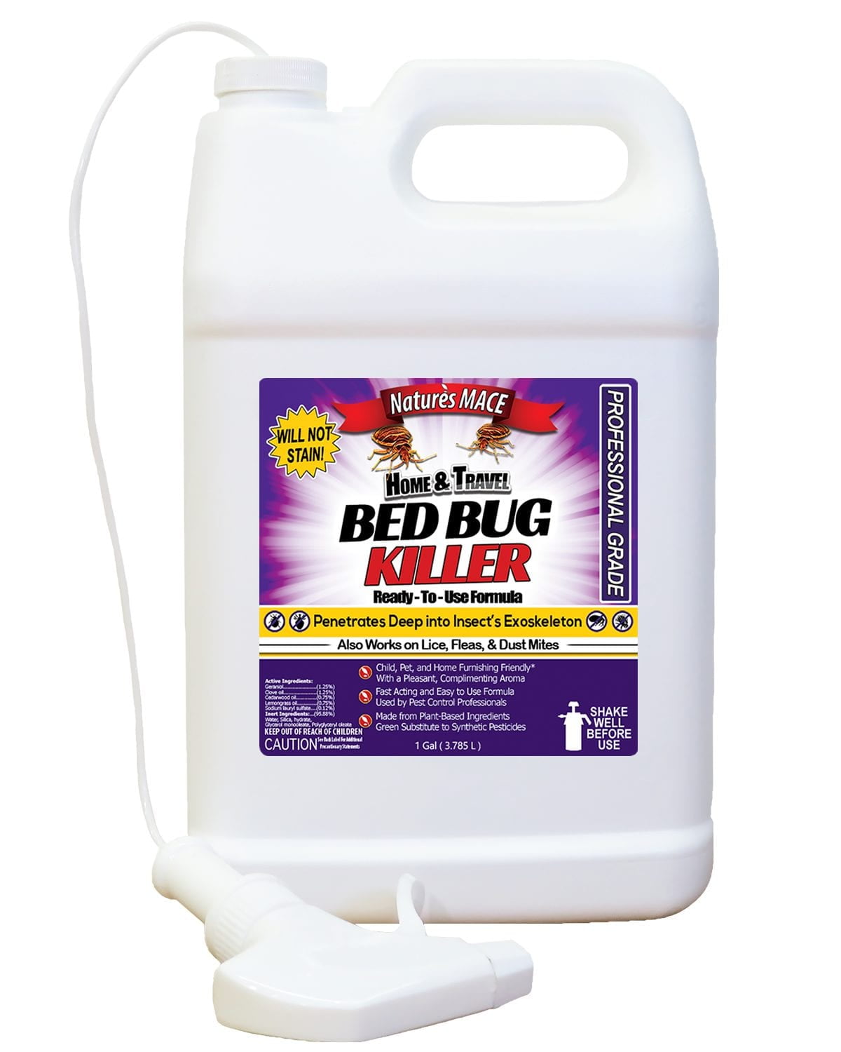 Nature's Mace Home Safe Bed Bug Killer, Pet Friendly, Kills Eggs ...