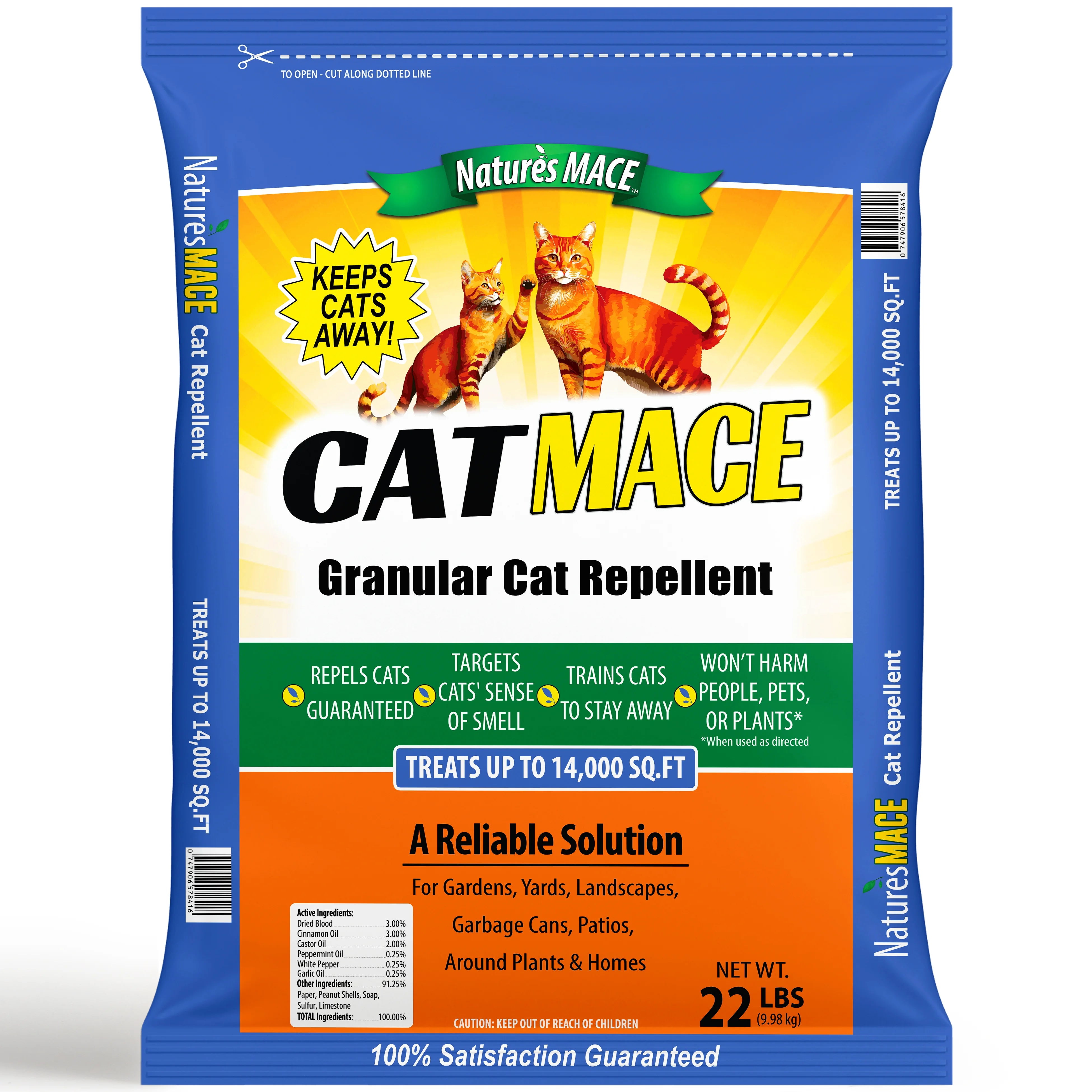 Nature's Mace Outdoor Cat Repellent, Anti-Dig, 22lb Granular Bag ...