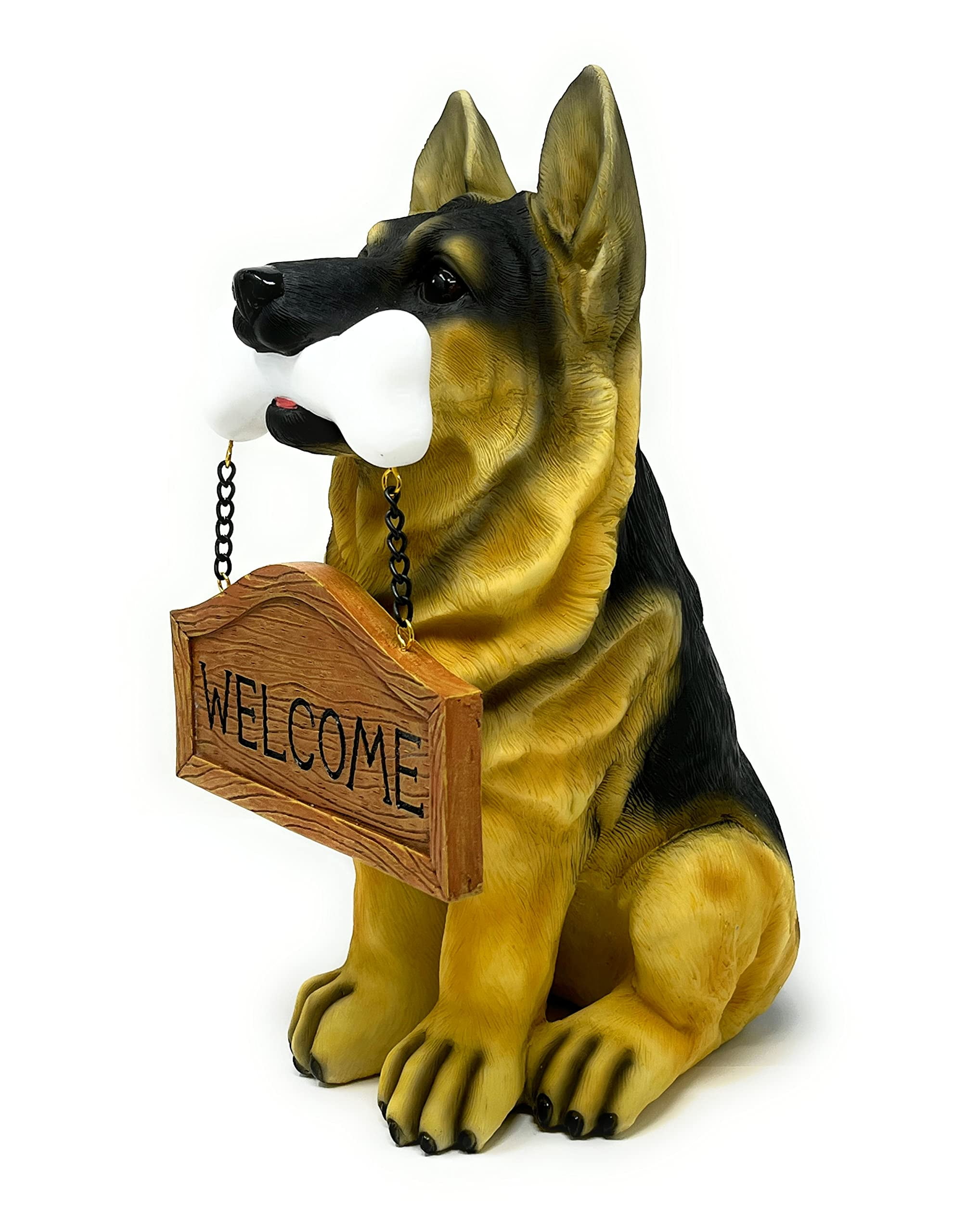 Nature's Mark German Sheperd EC36 Dog Puppy Statue with Reversible ...
