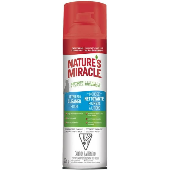 Nature’s Miracle Foam Litter Box Cleaner, Tough on Cat Urine Odors ...