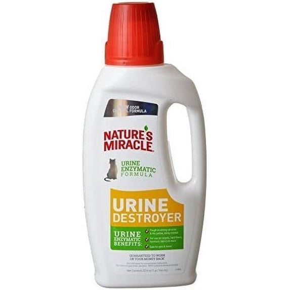 Nature's Miracle Cat Urine Destroyer, 32Oz, Works on Carpets and ...
