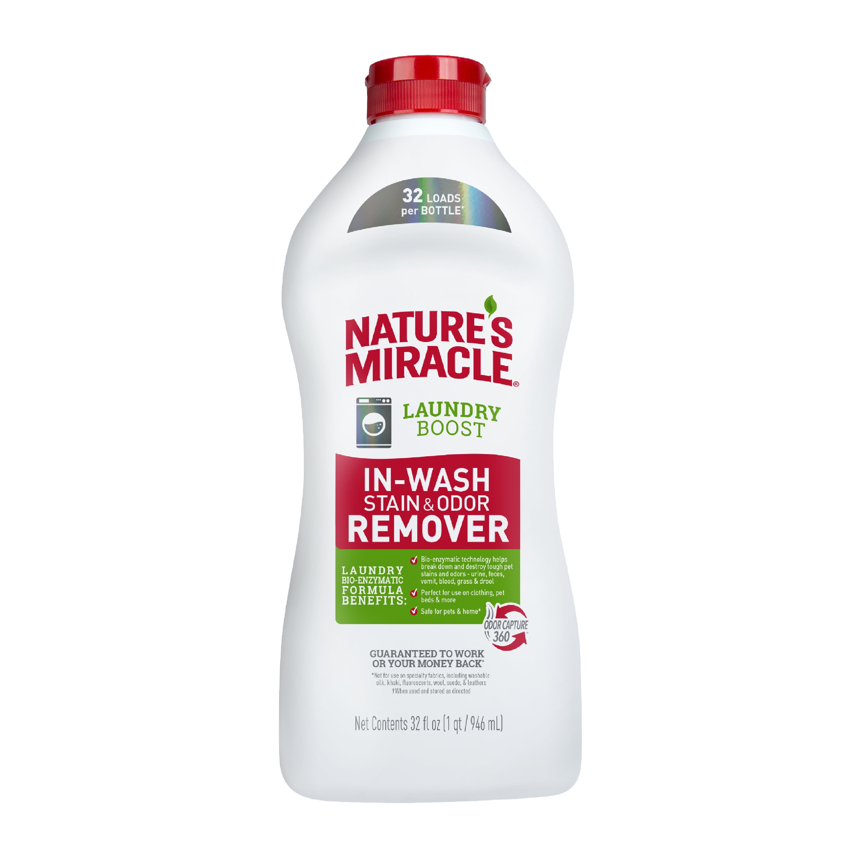 Nature’s Miracle Laundry Boost In-Wash Pet Stain and Odor Remover, 32 ...