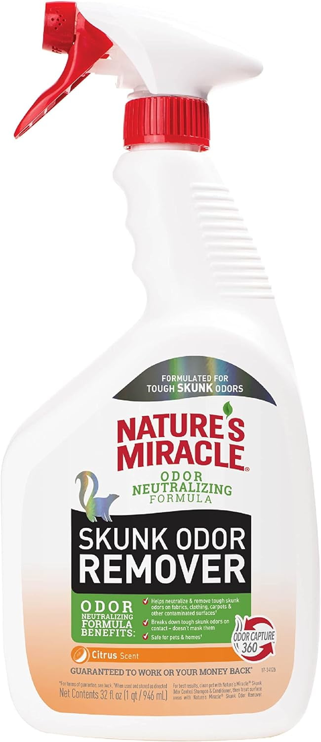Nature’s Miracle Skunk Odor Remover, 32 Fluid Ounces, Removes Skunk ...
