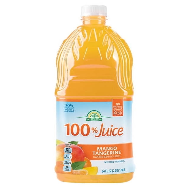 Nature's Nectar 100% Mango Tangerine Juice, 64 fl oz - Walmart.com