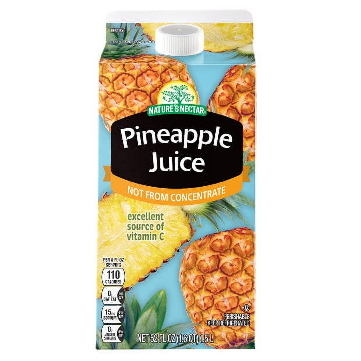 Nature's Nectar Not From Concentrate Pineapple Juice, 52 fl oz ...
