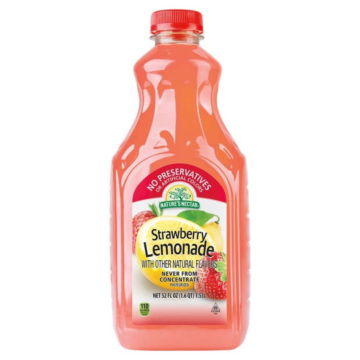 Nature's Nectar Strawberry Lemonade, Not From Concentrate, 52 fl oz ...