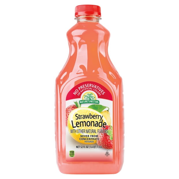 Nature's Nectar Strawberry Lemonade Not From Concentrate, 52 fl oz ...