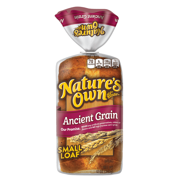 Nature's Own Ancient Grain, Half Loaf, Sliced Bread, 12 oz Loaf ...