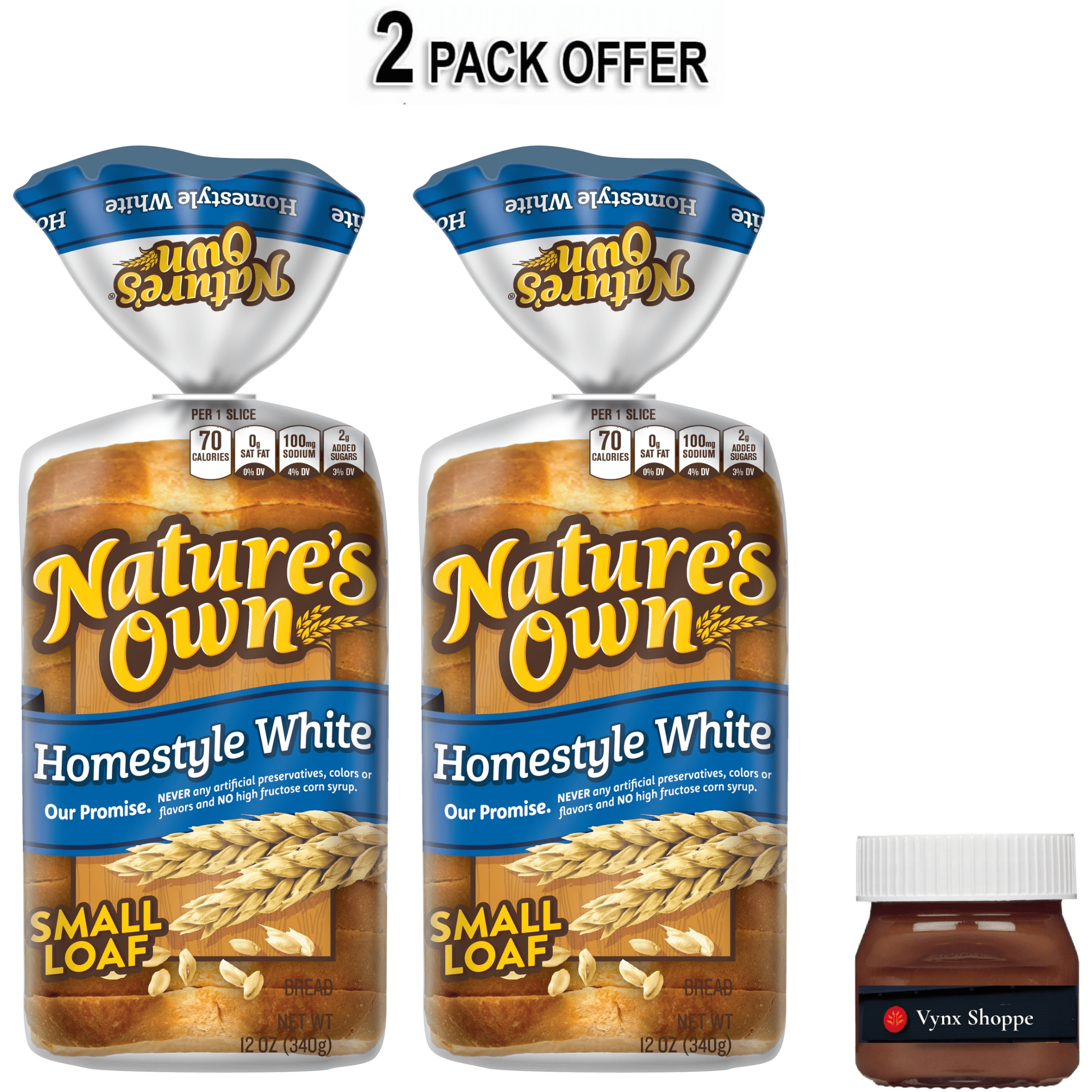 Nature's Own Homestyle White, Half Loaf, Sliced Homestyle White Bread ...