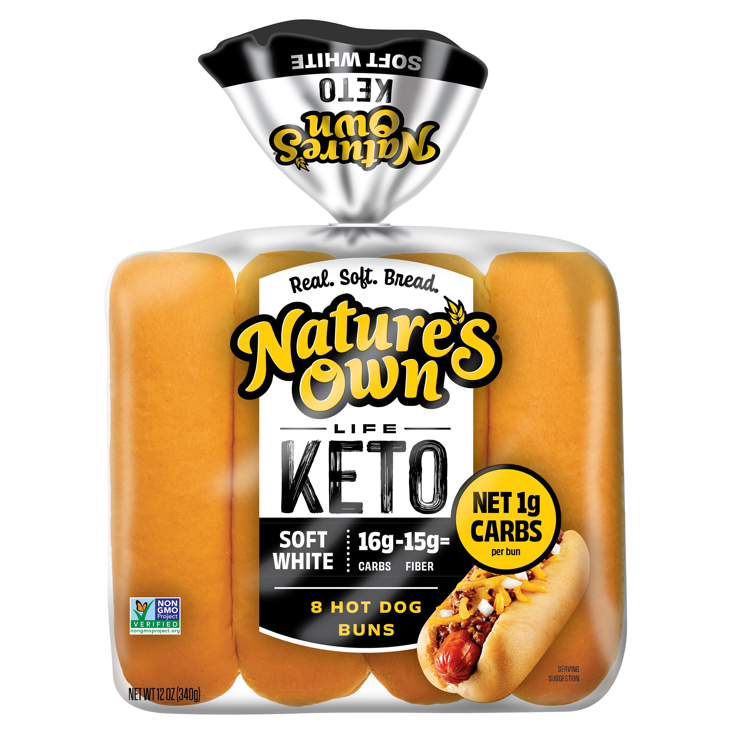 Nature's Own, Keto Hotdog Buns, 8 Count, Soft White - Walmart.com