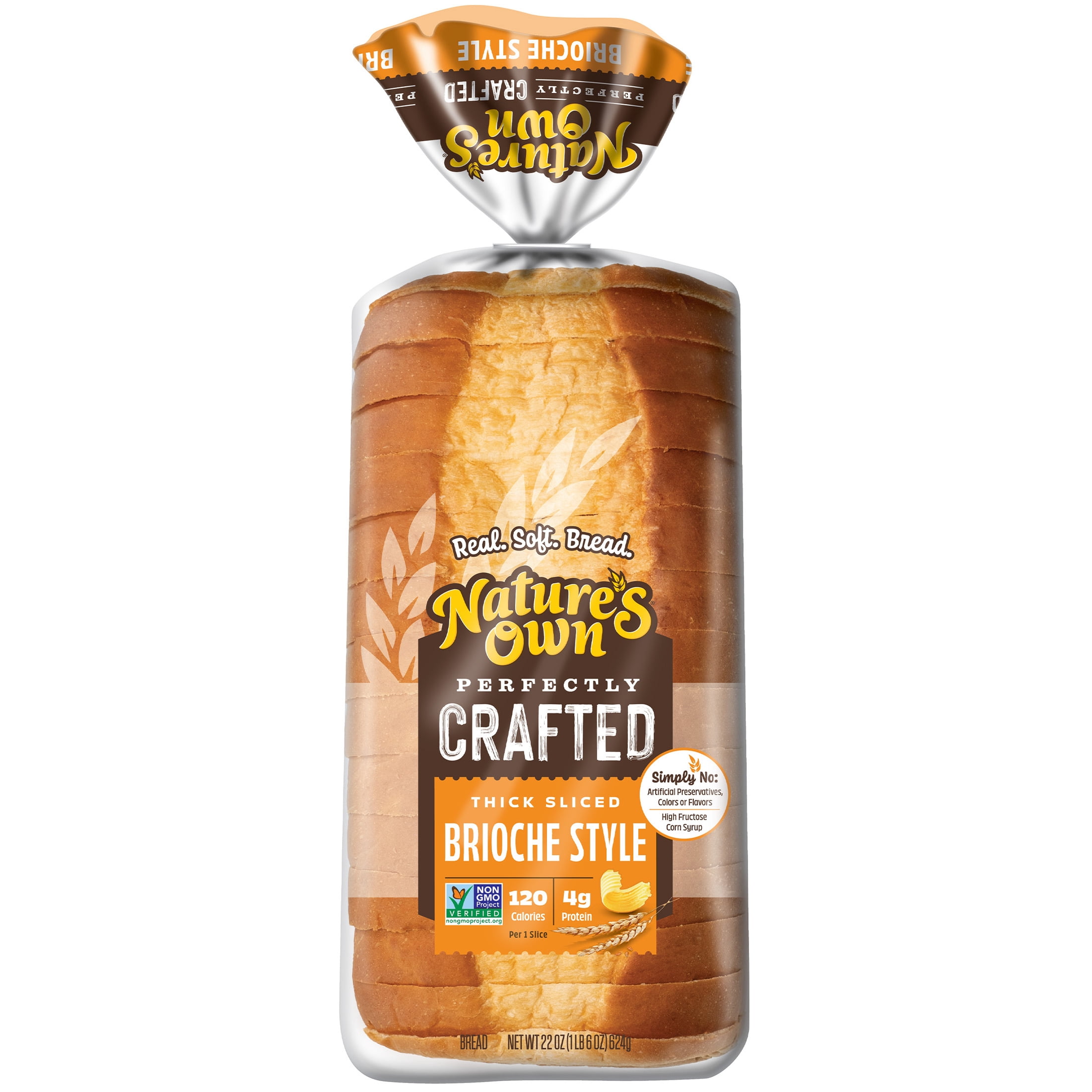 Nature's Own Perfectly Crafted Brioche Style Bread Loaf, Thick Sliced ...