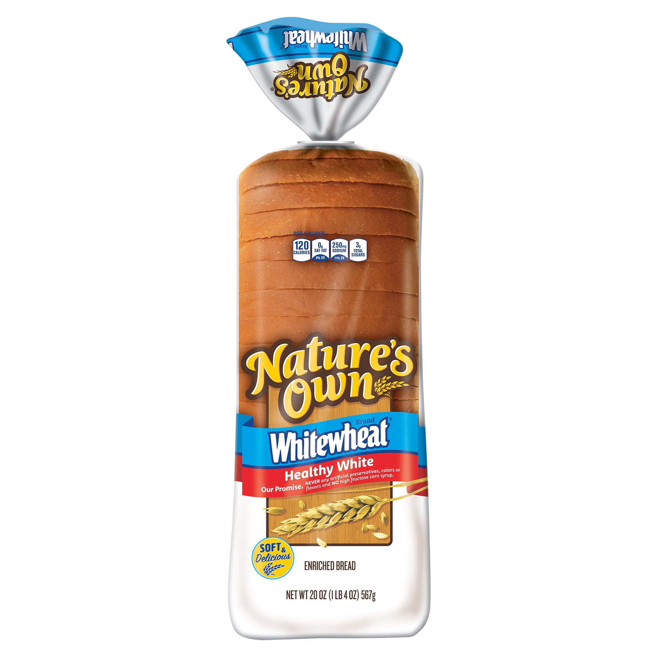 Nature's Own Fresh Whitewheat Healthy White Bread, Sliced Loaf, 20 oz ...