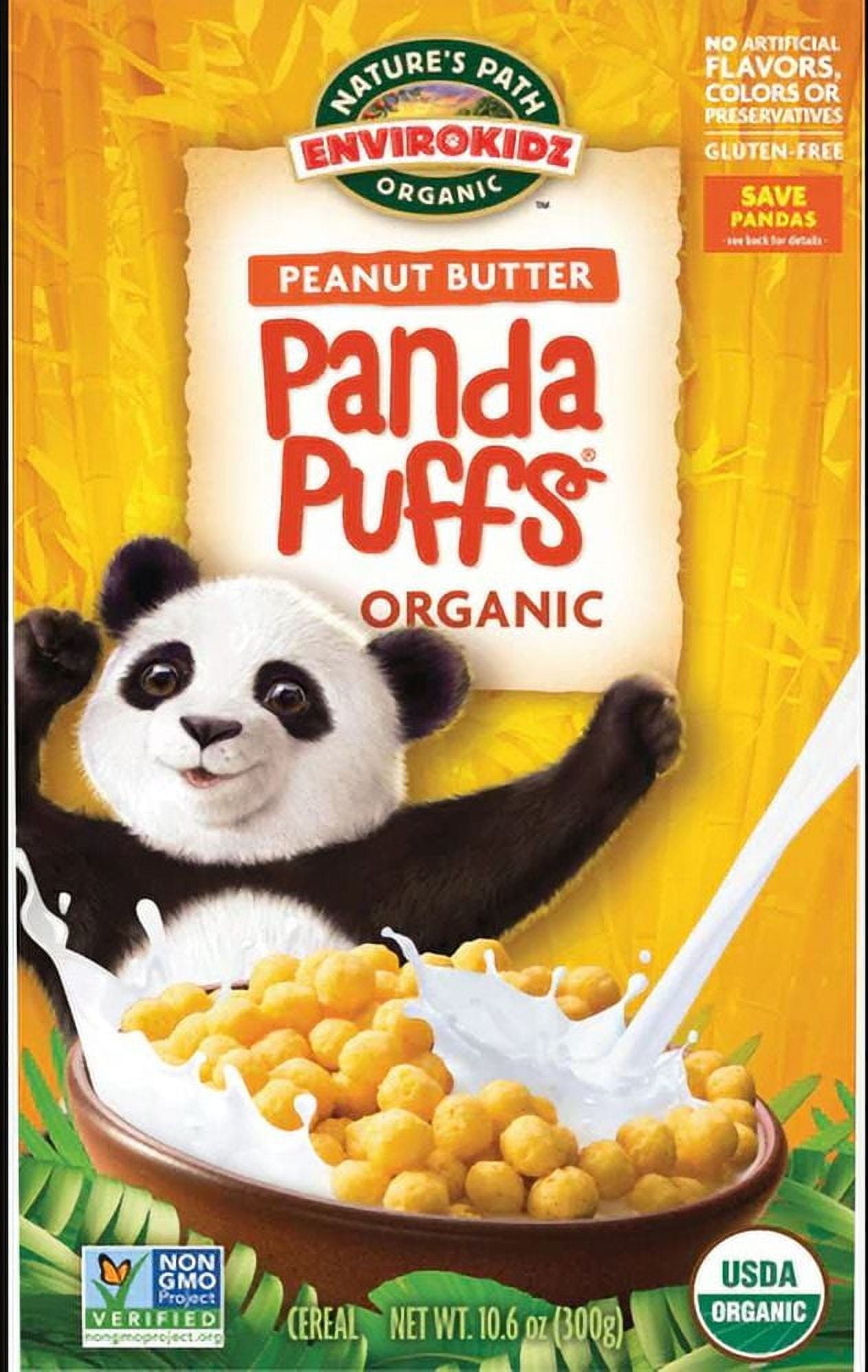Nature's Path EnviroKidz Organic Panda Puffs Cereal Peanut Butter 10.6 ...