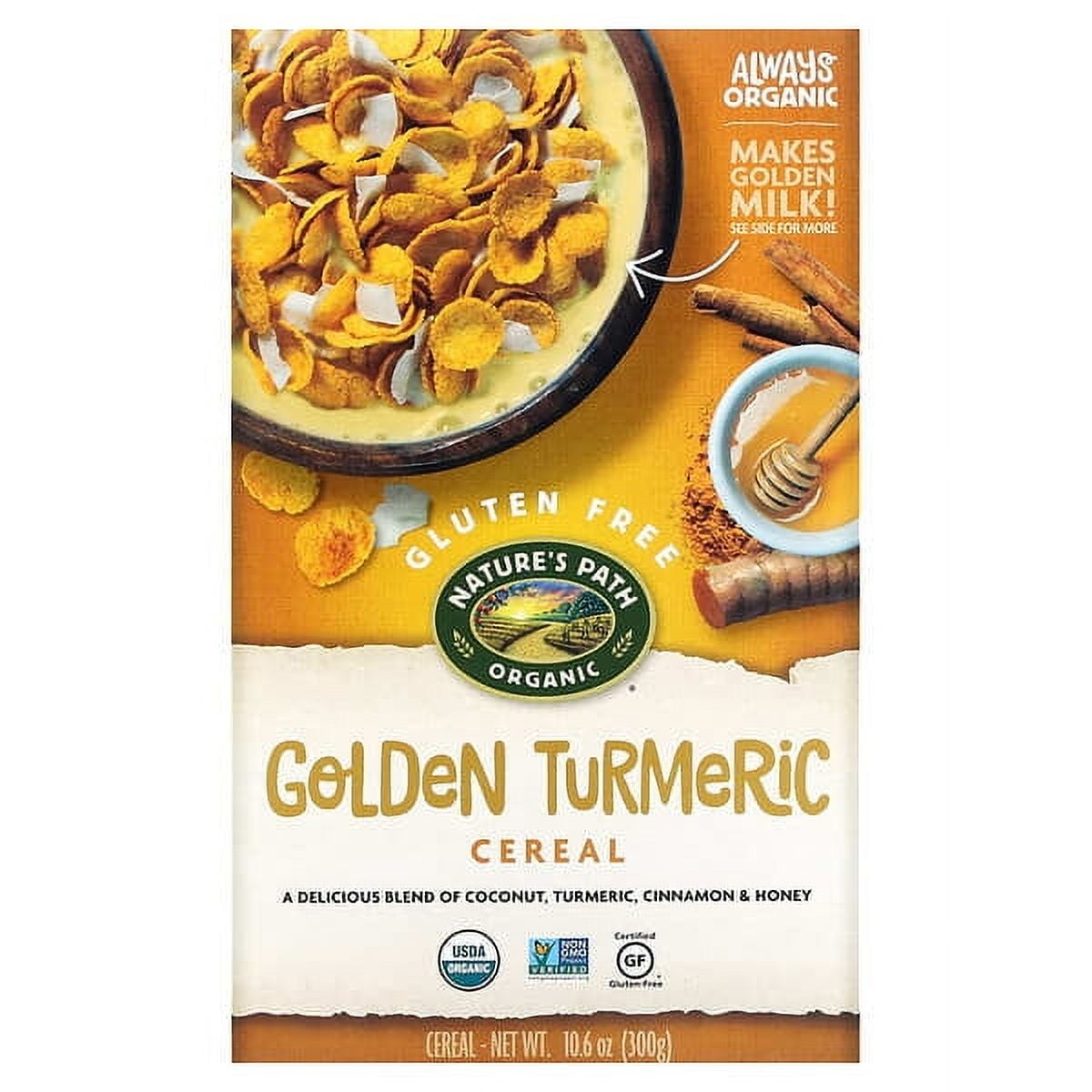 Nature's Path, Golden Turmeric Cereal, 10.6 oz Pack of 3 - Walmart.com
