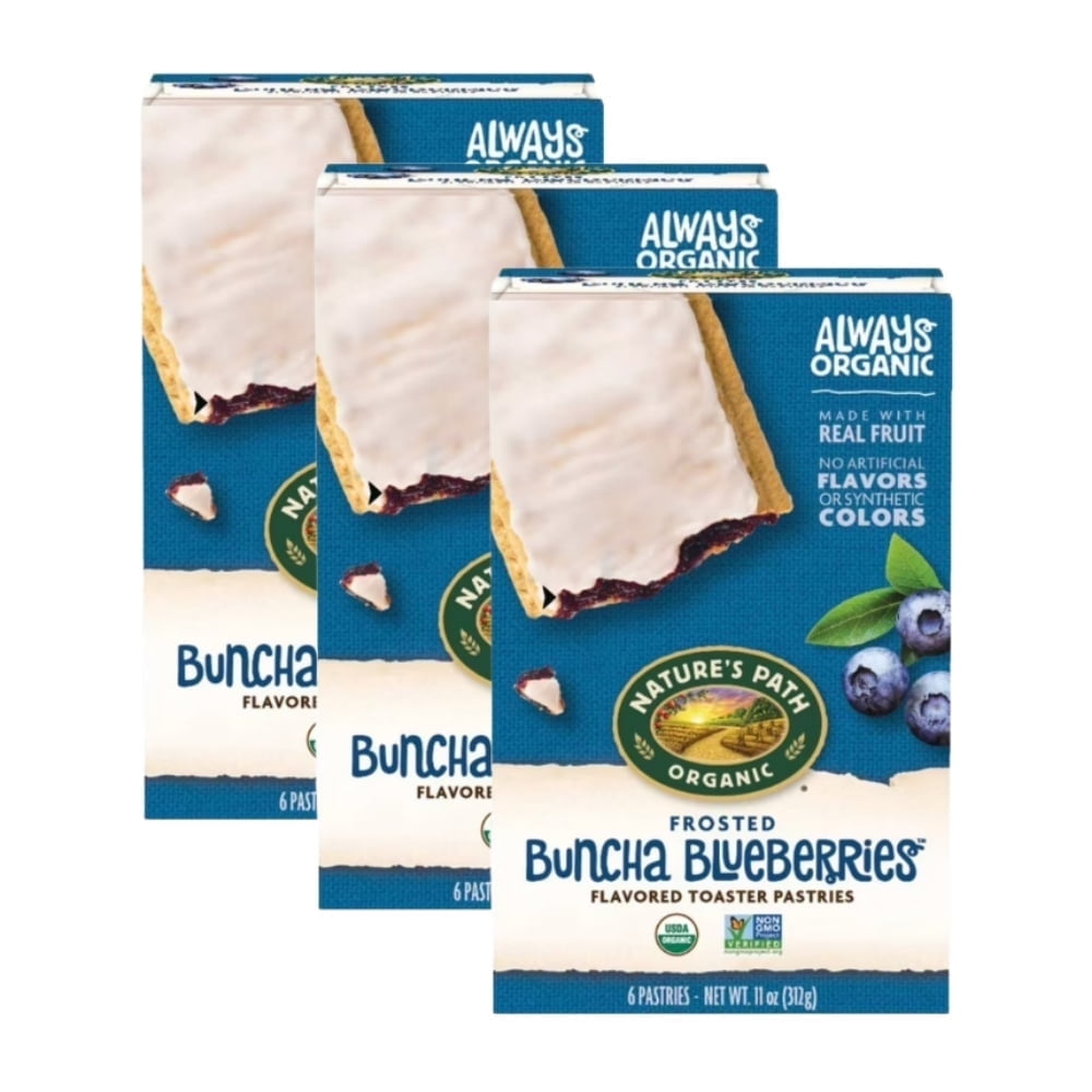 Nature's Path Organic Blueberry Frosted Toaster Pastries 11oz Box (3 ...