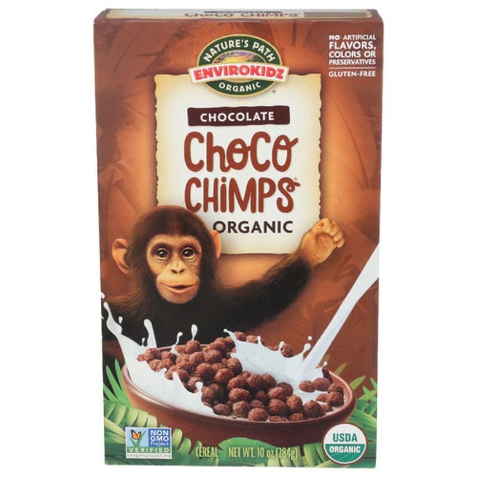 Nature's Path Organic Choco Chimps Cereal 10 oz Pack of 4 - Walmart.com