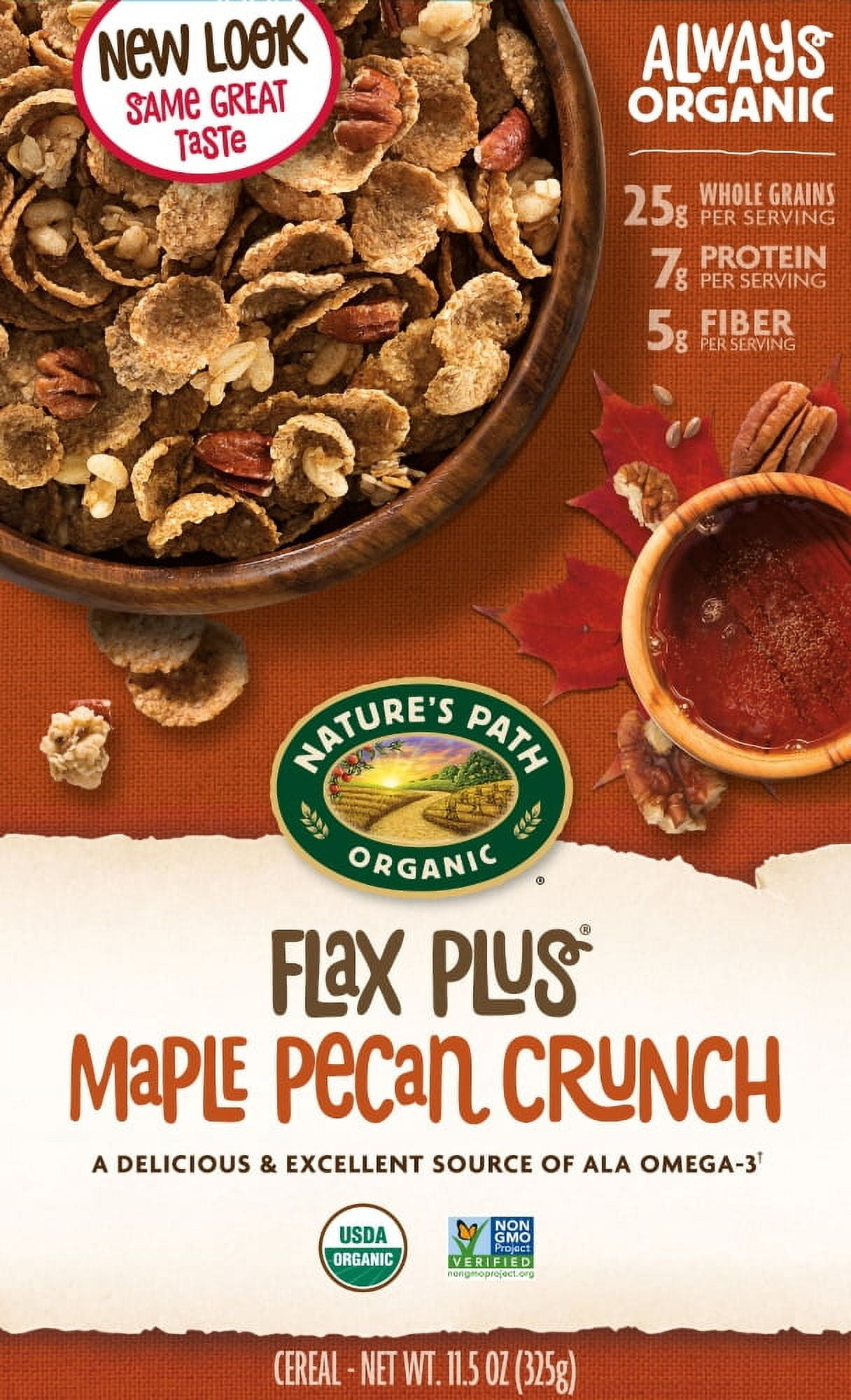 Nature's Path Organic® Flax Plus Maple Pecan Crunch Cereal - Walmart.com