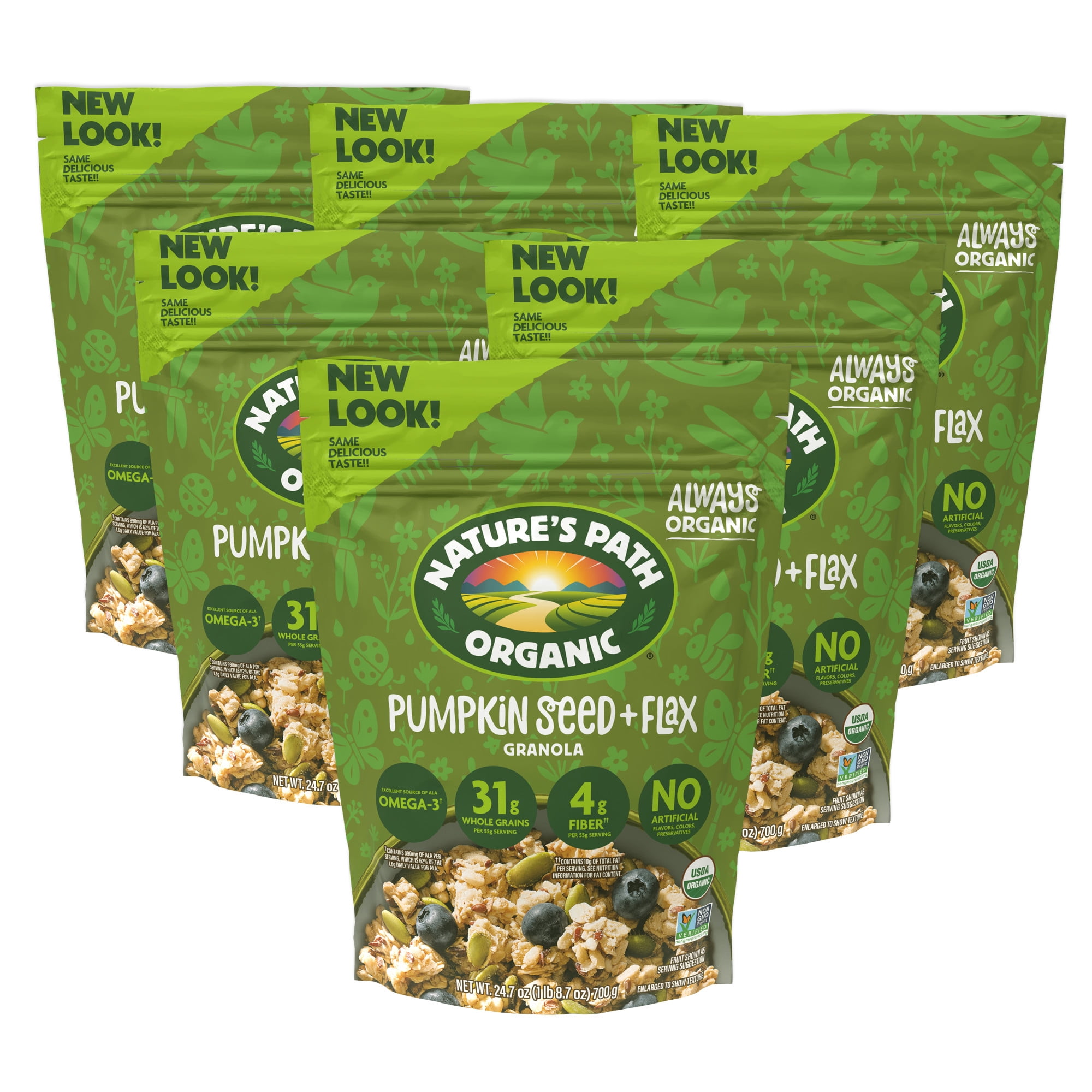 Nature's Path Organic Pumpkin Seed + Flax Granola, 24.7oz Pouch (pack ...