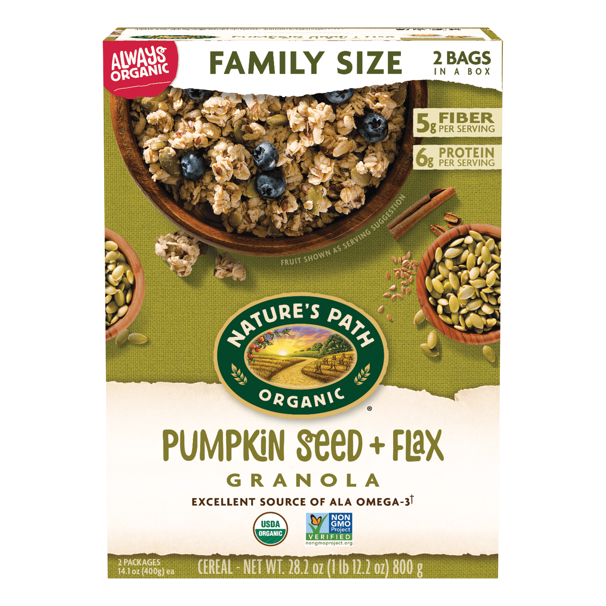 Nature's Path Organic, Granola, Pumpkin Seed and Flax, 28.2 oz Box ...