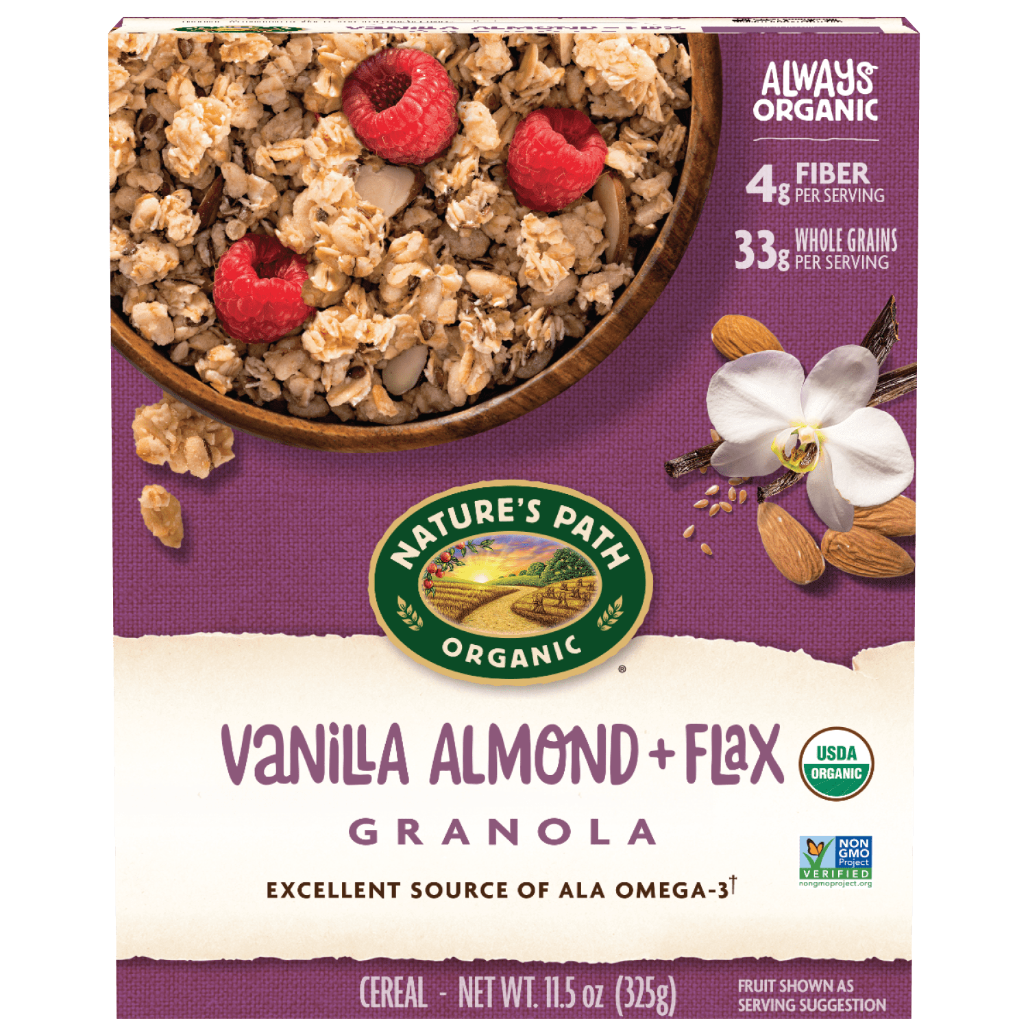 Nature's Path Organic Vanilla Almond + Flax Granola, 11.5 oz (Pack of ...