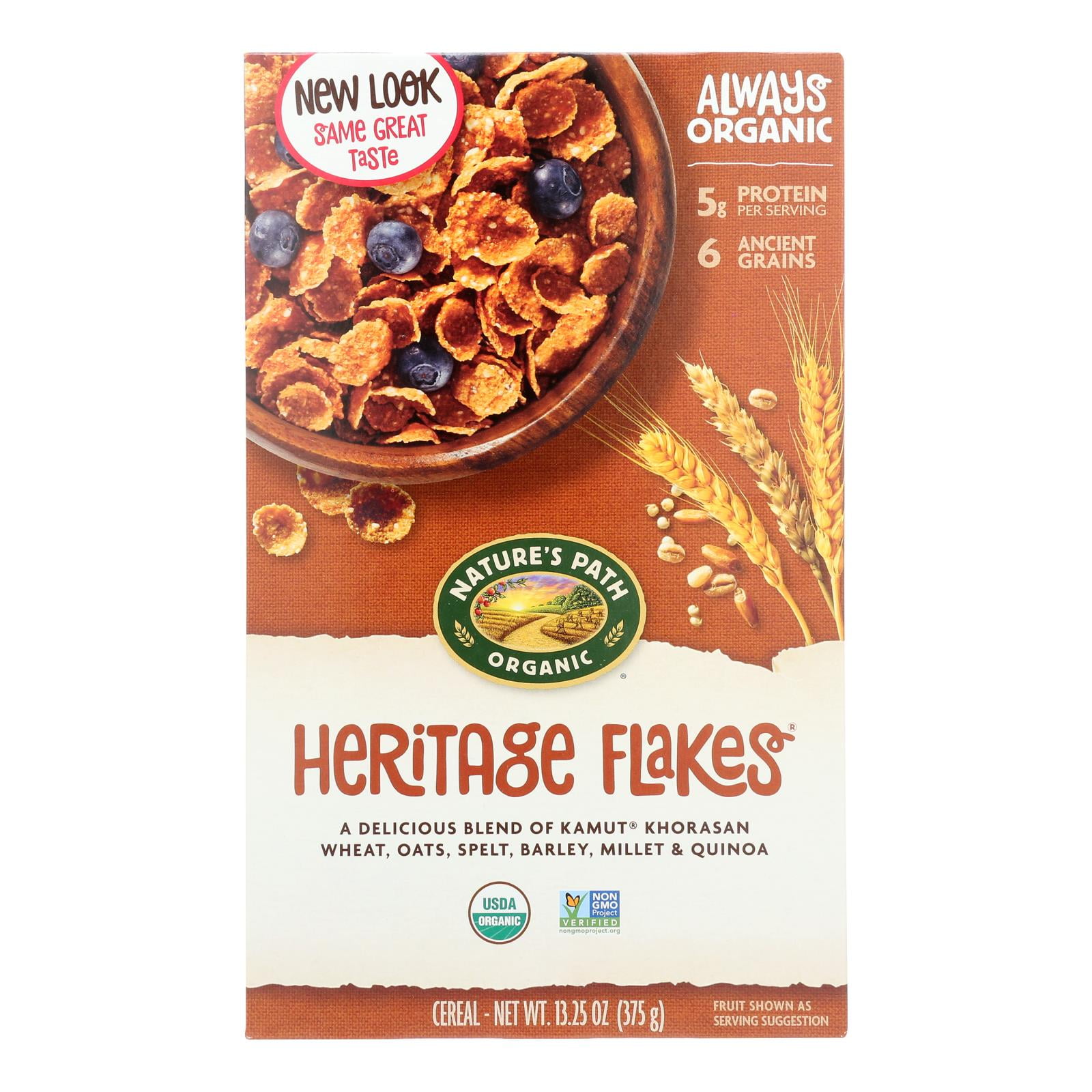 Nature's Path Organic Heritage Flakes Cereal - Case of 12 - 13.25 oz ...