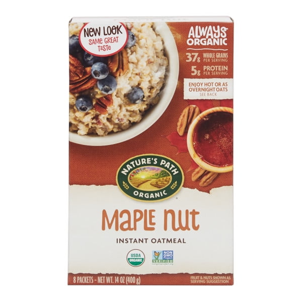 Nature's Path Organic, Instant Oatmeal, Maple Nut, 1.75 oz, 8 Packets ...