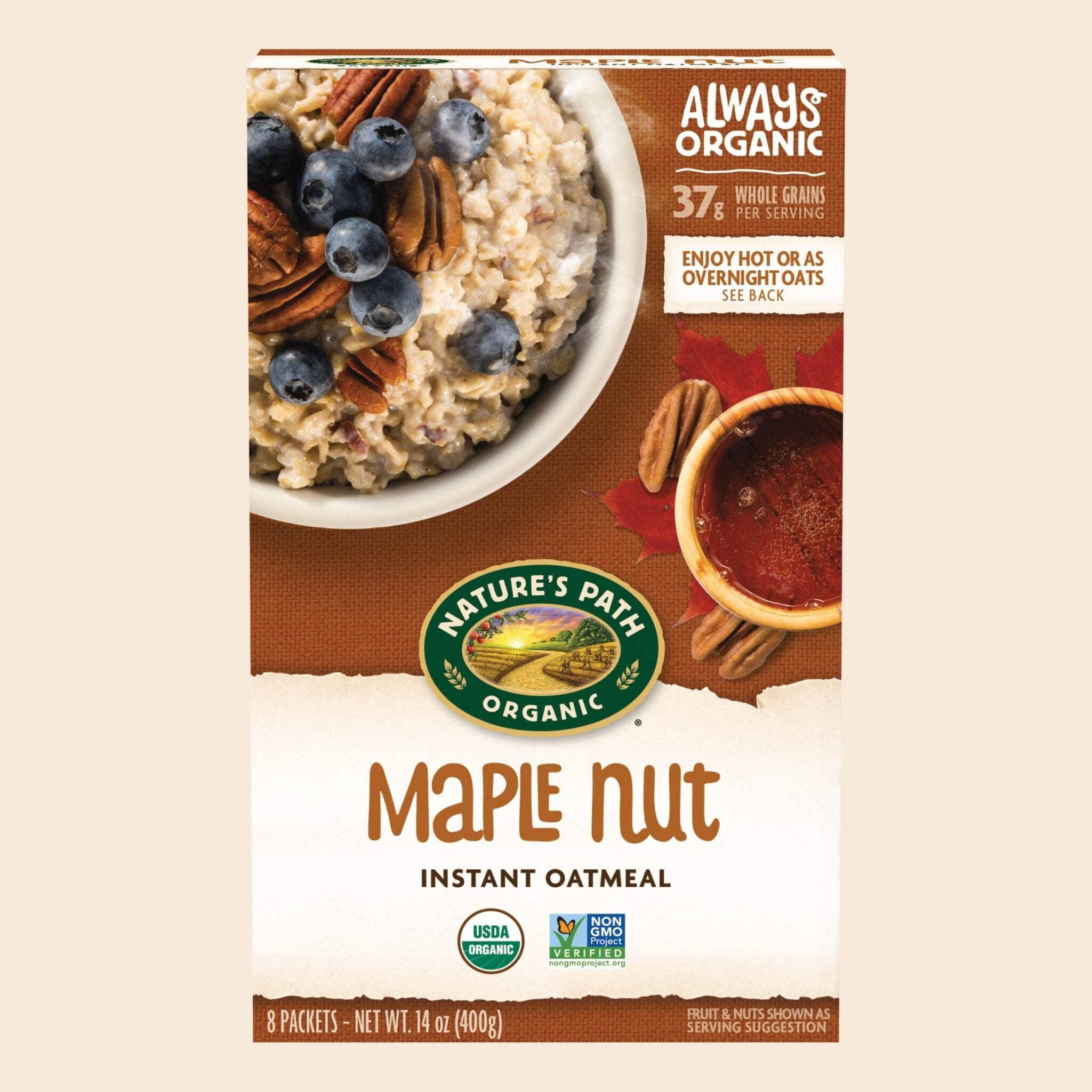 Nature's Path Organic Quick Single-Serve Instant Oatmeal, Maple Nut, 1. ...