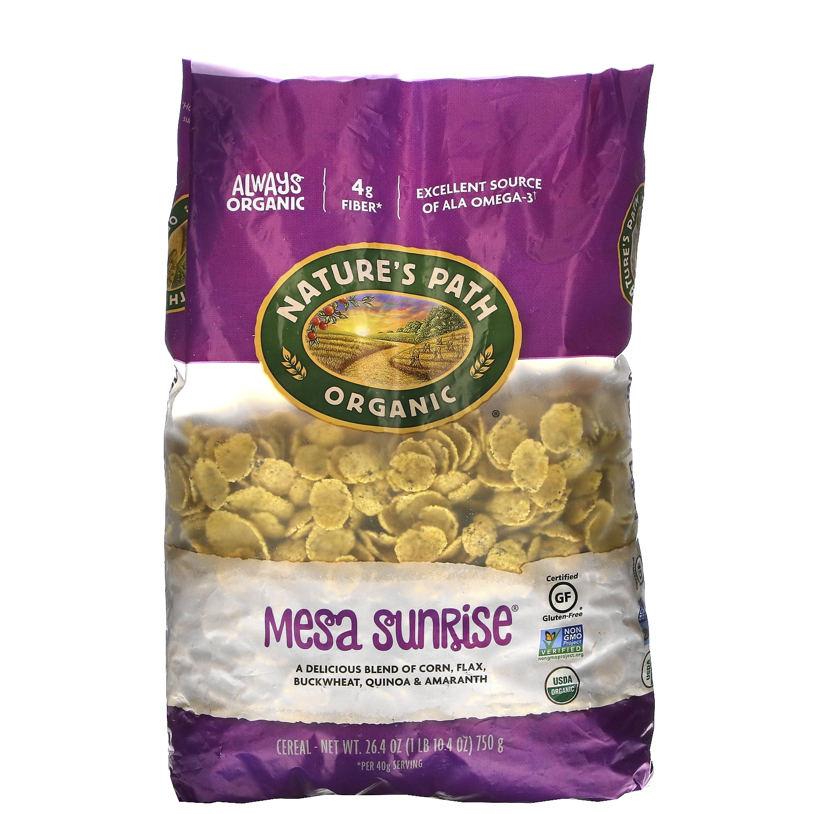 Nature's Path, Organic, Mesa Sunrise, Gluten-Free Cereal, 26.4 oz (pack ...