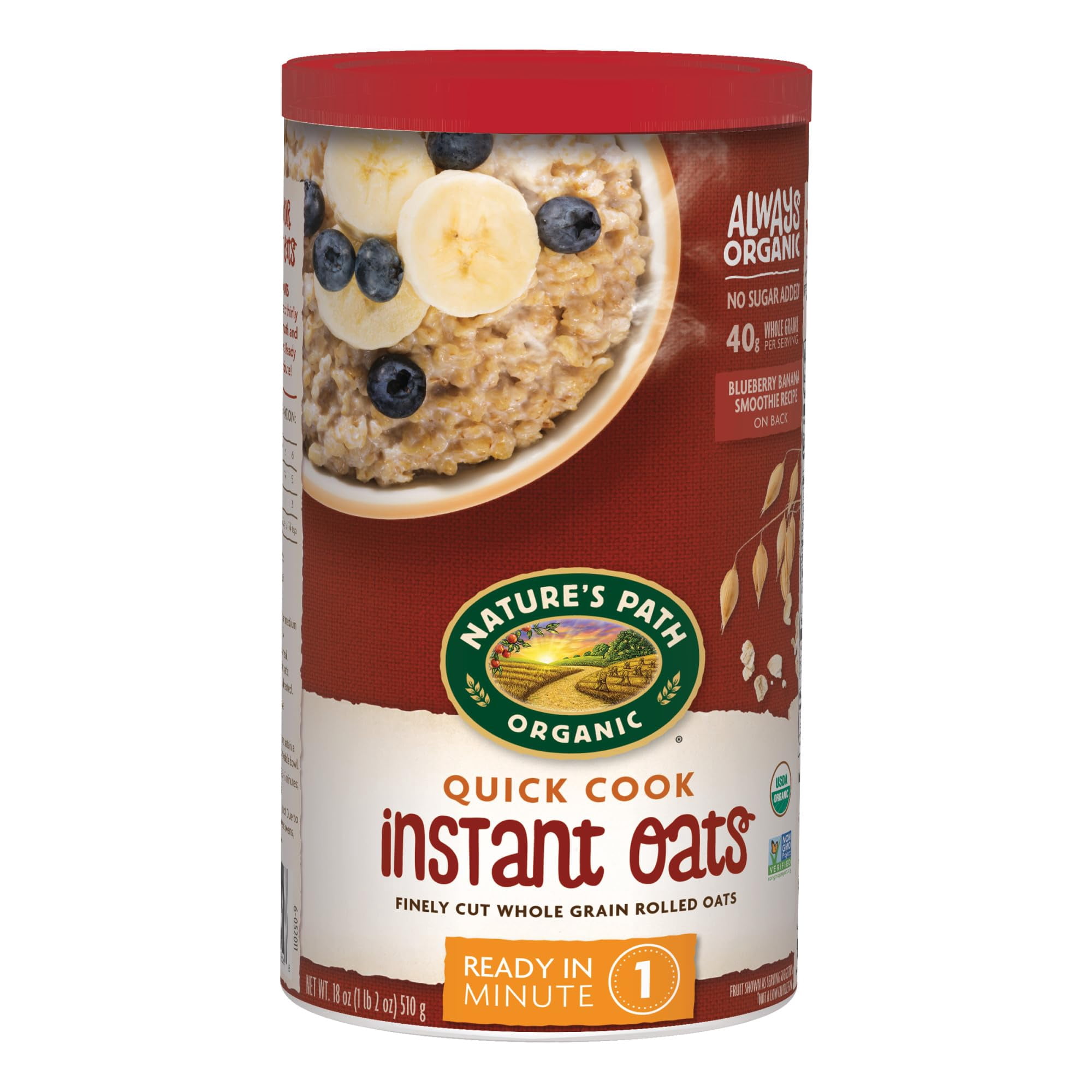 Nature's Path Organic Quick AIF9 Cook Instant Oatmeal, 18 oz (Pack of 6 ...