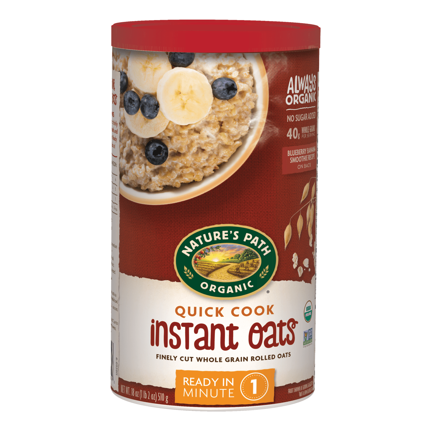 Nature's Path Organic Quick Cook Quick Cook Instant Oatmeal, 18 oz ...