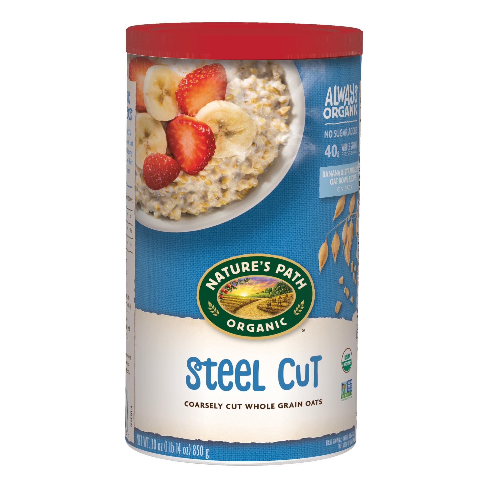 Nature's Path Organic Steel SAF21 Cut Oats Instant Oatmeal, 30 oz (Pack ...