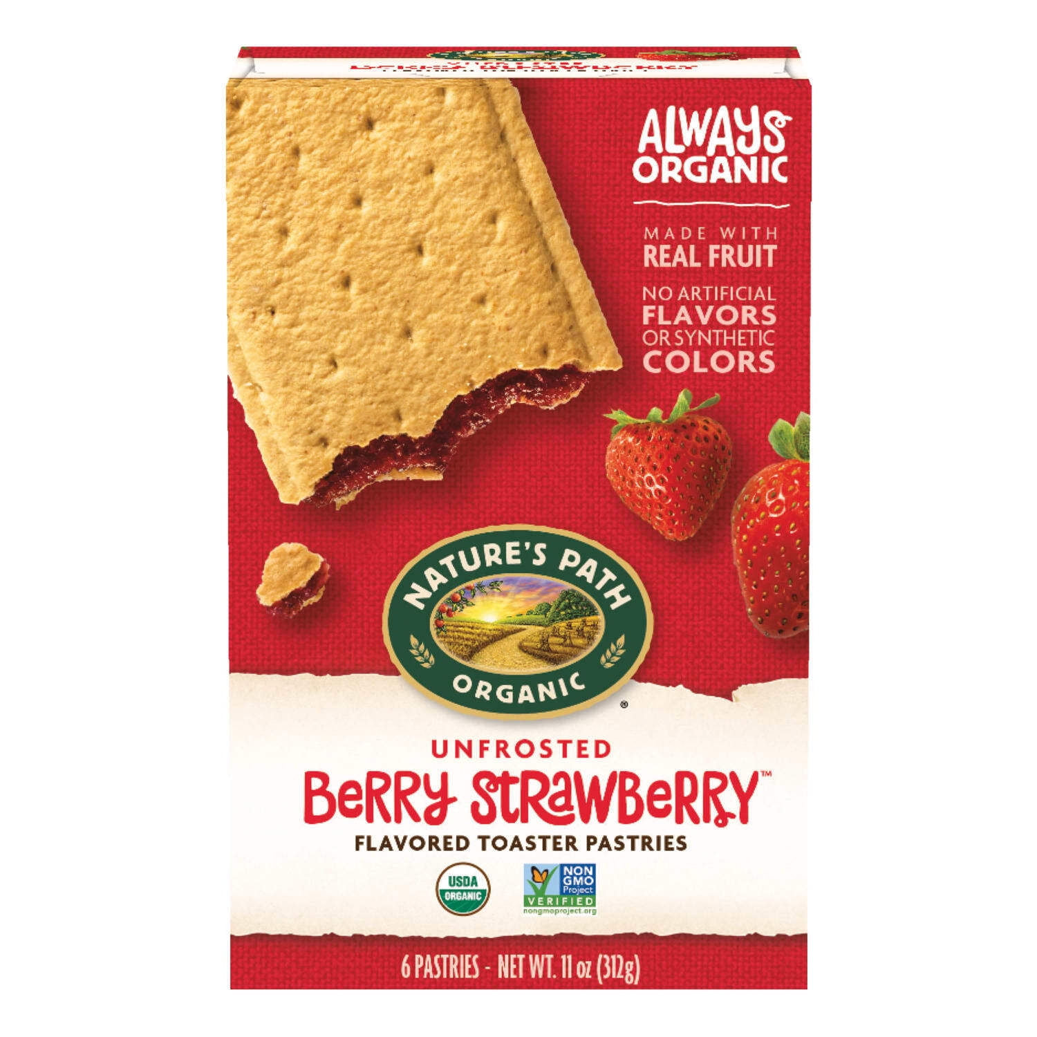 Nature's Path Organic Strawberry Unfrosted Toaster Pastries 11oz Box ...